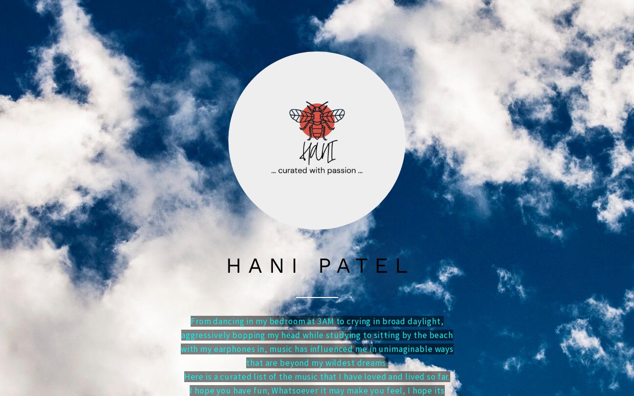 Hani - Curated Playlists